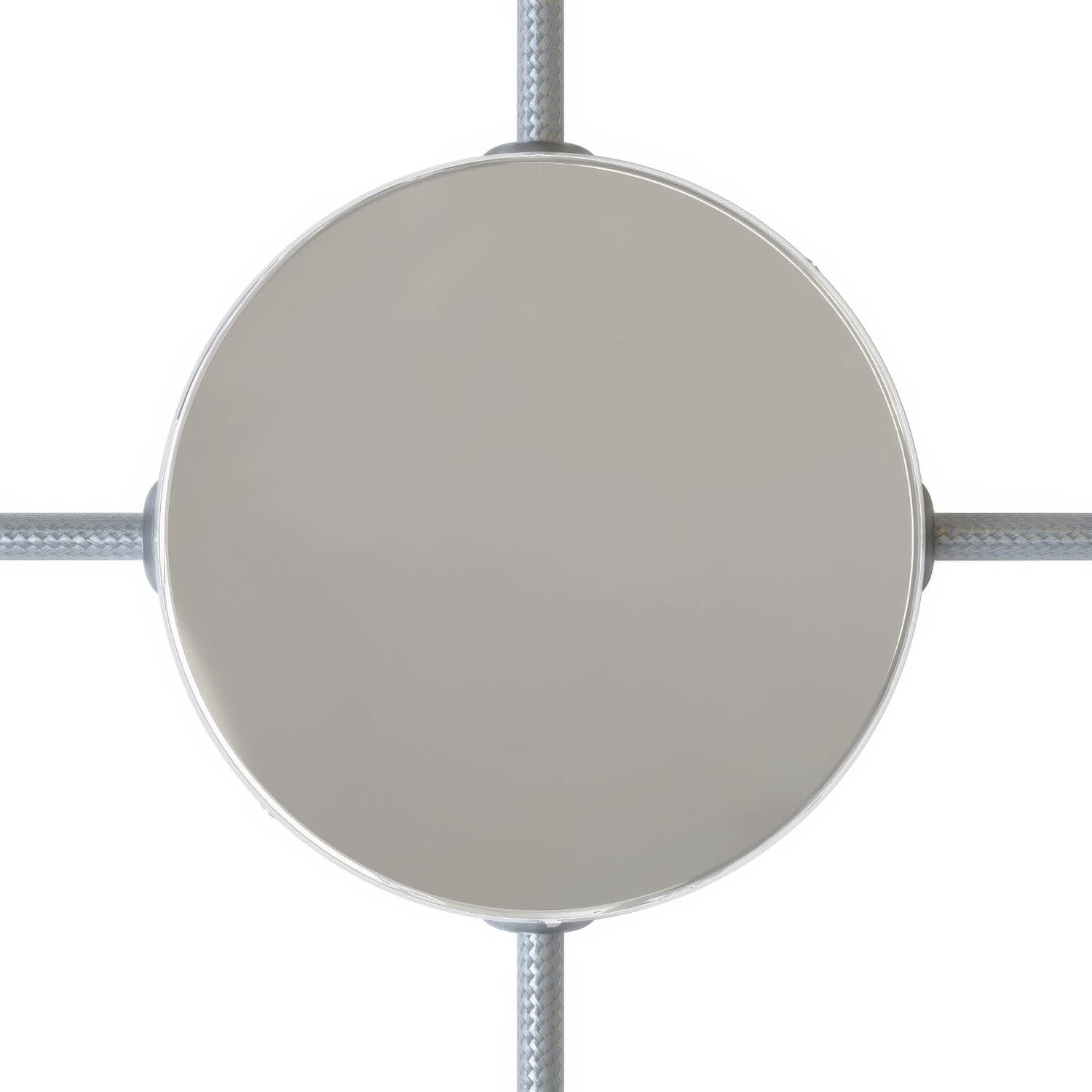 Cylindrical metal ceiling canopy kit with 4 side holes - Chrome ...