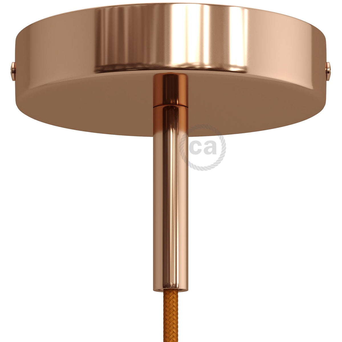 Cylindrical metal ceiling canopy kit with 7 cm strain relief - Copper ...