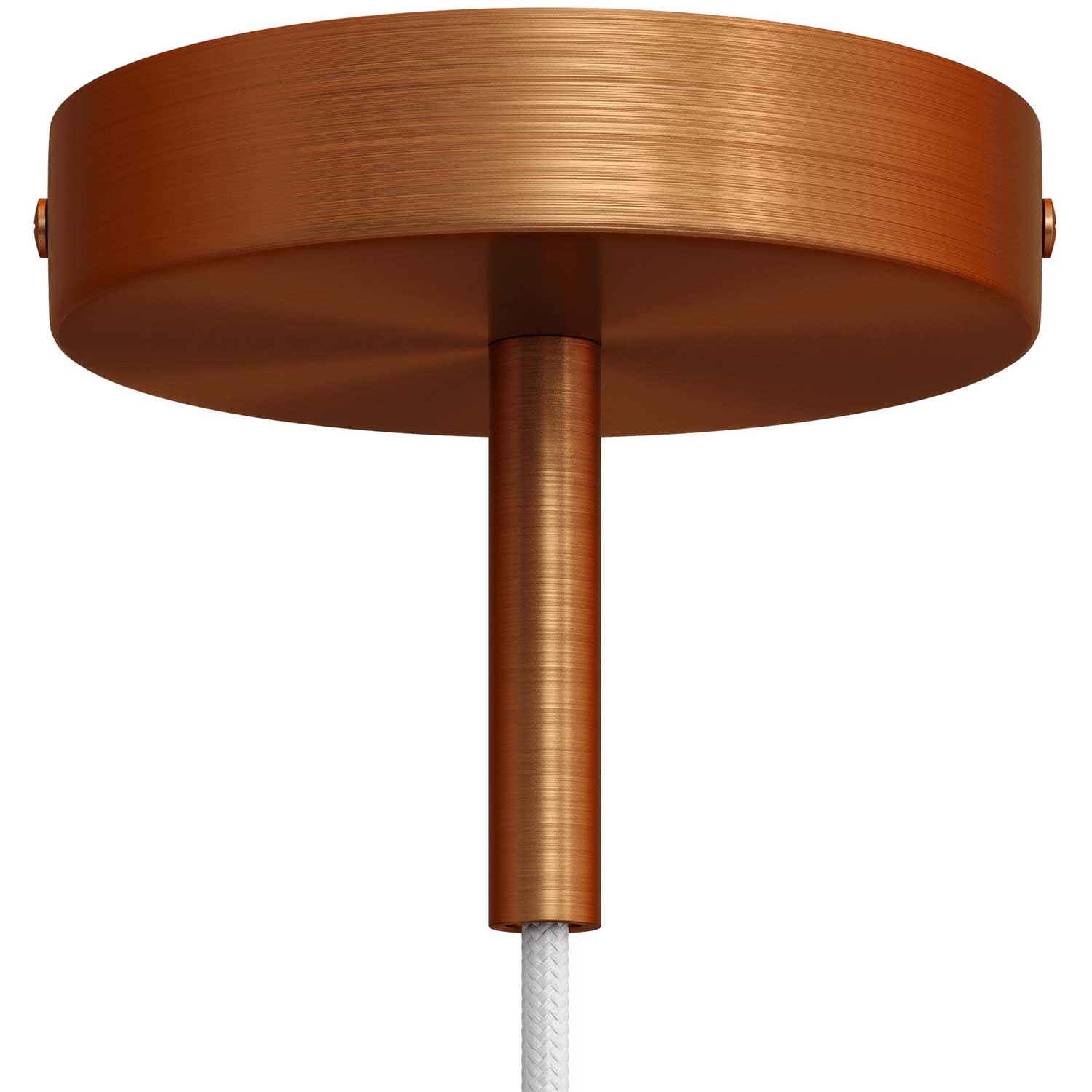 7 cm satin copper metal ceiling canopy kit with strain relief ...