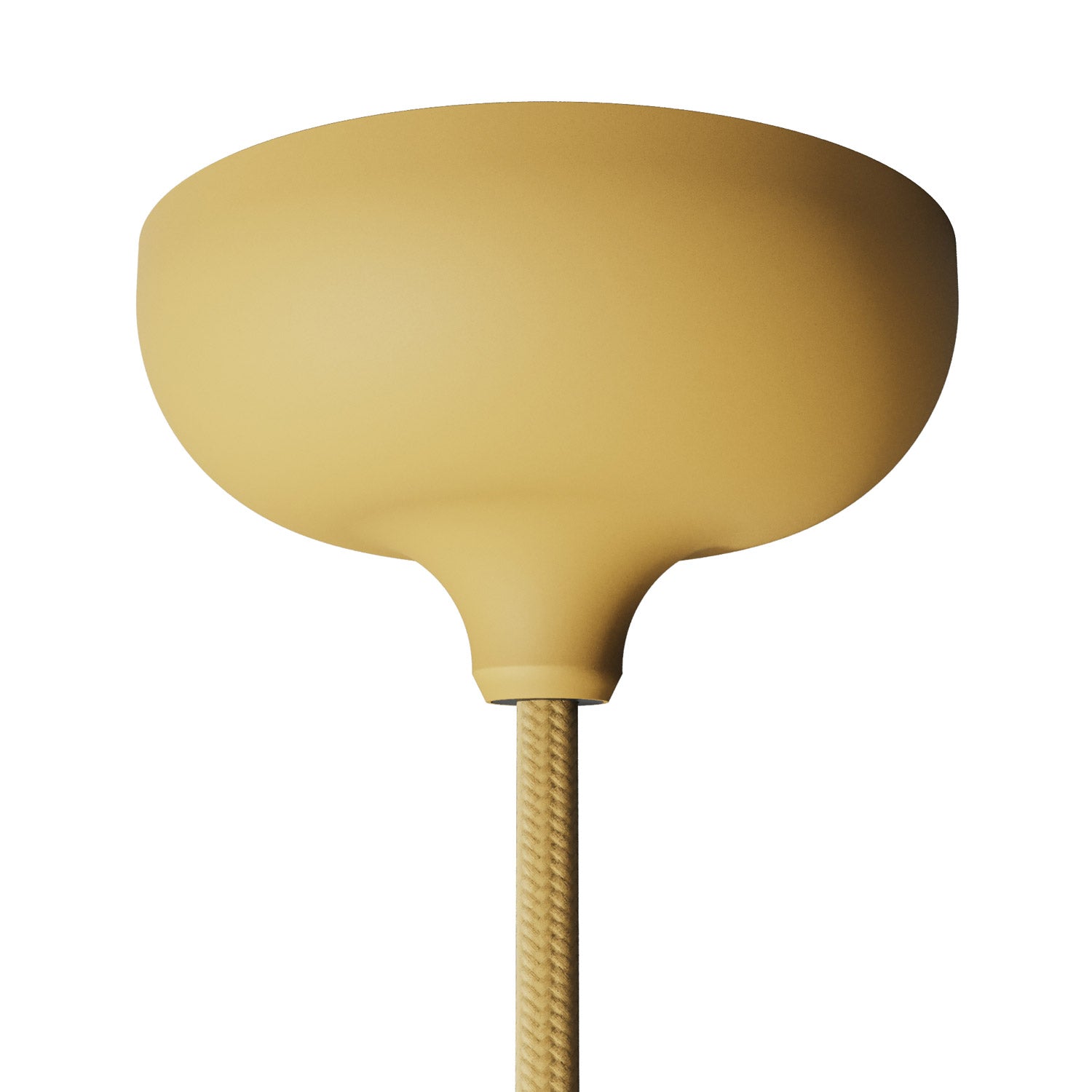 Silicone ceiling canopy with central hole - Mustard – Creative Cables