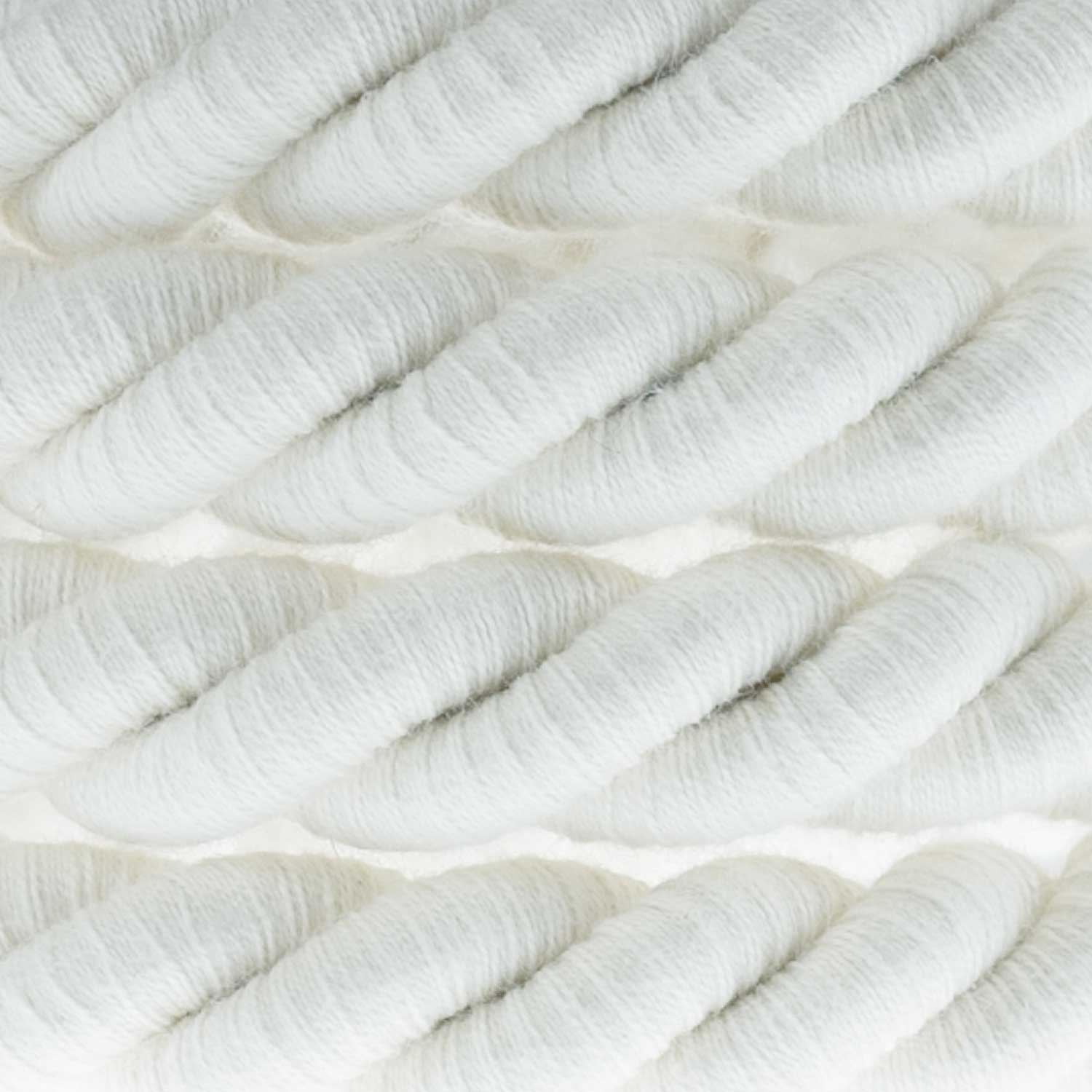 Rope electrical wire with 18/3 AWG conductors inside. Raw cotton fabric ...