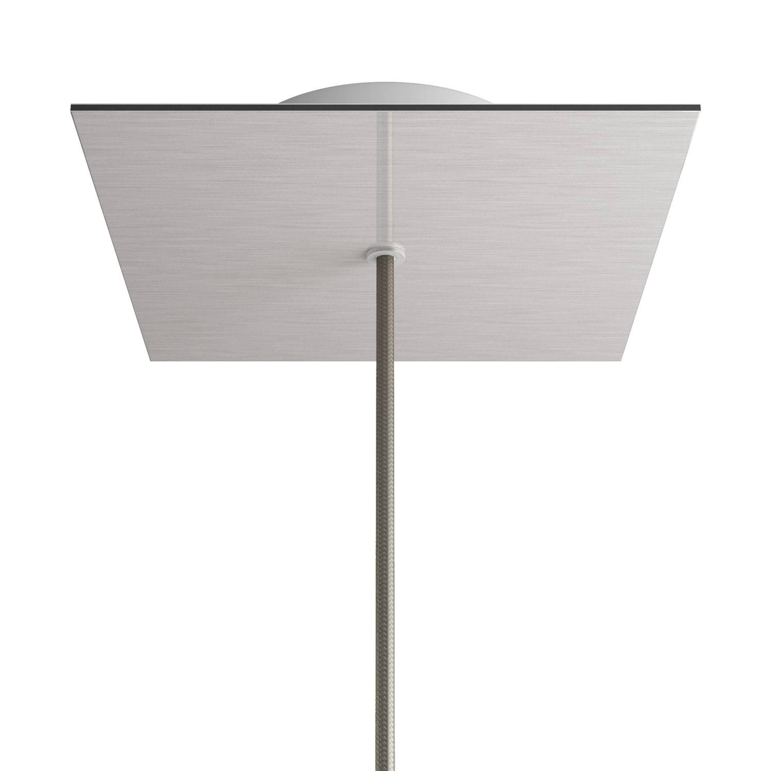Rose-One square ceiling canopy, 200 mm with 1 center hole and 4 side ...