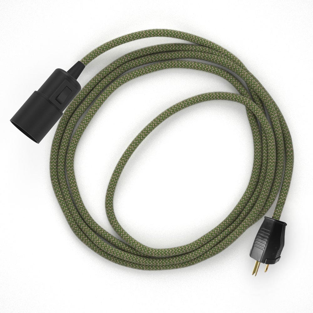Snake - Plug-in lamp with Zig-Zag fabric cable - RD72 – Creative Cables